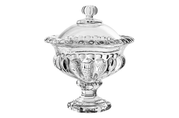 Конфетница на ножке с крышкой Cristal de Paris Опера 25см - купить за ...