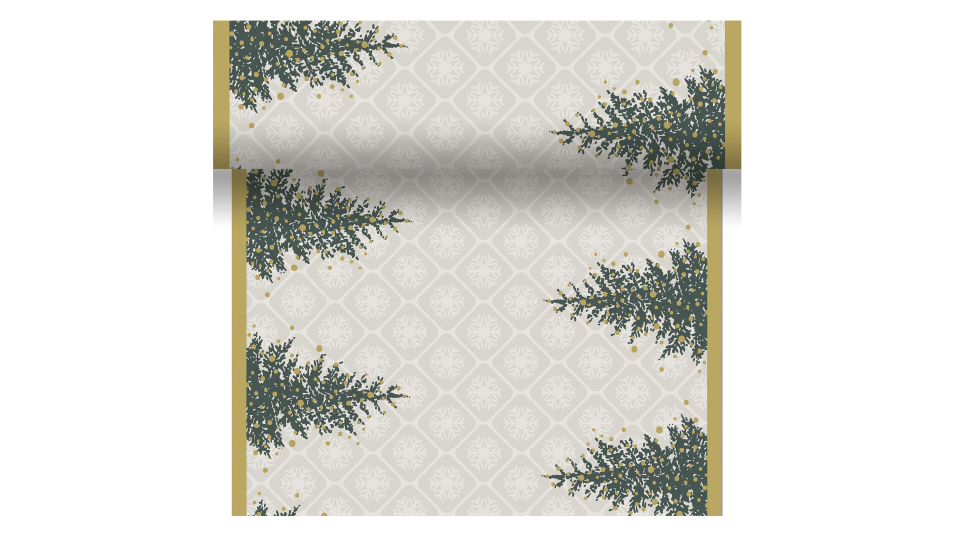Скатерть рулонная Duni Tete-a-Tete D-Cel Trees in Gold 0.4х4,8 м ...