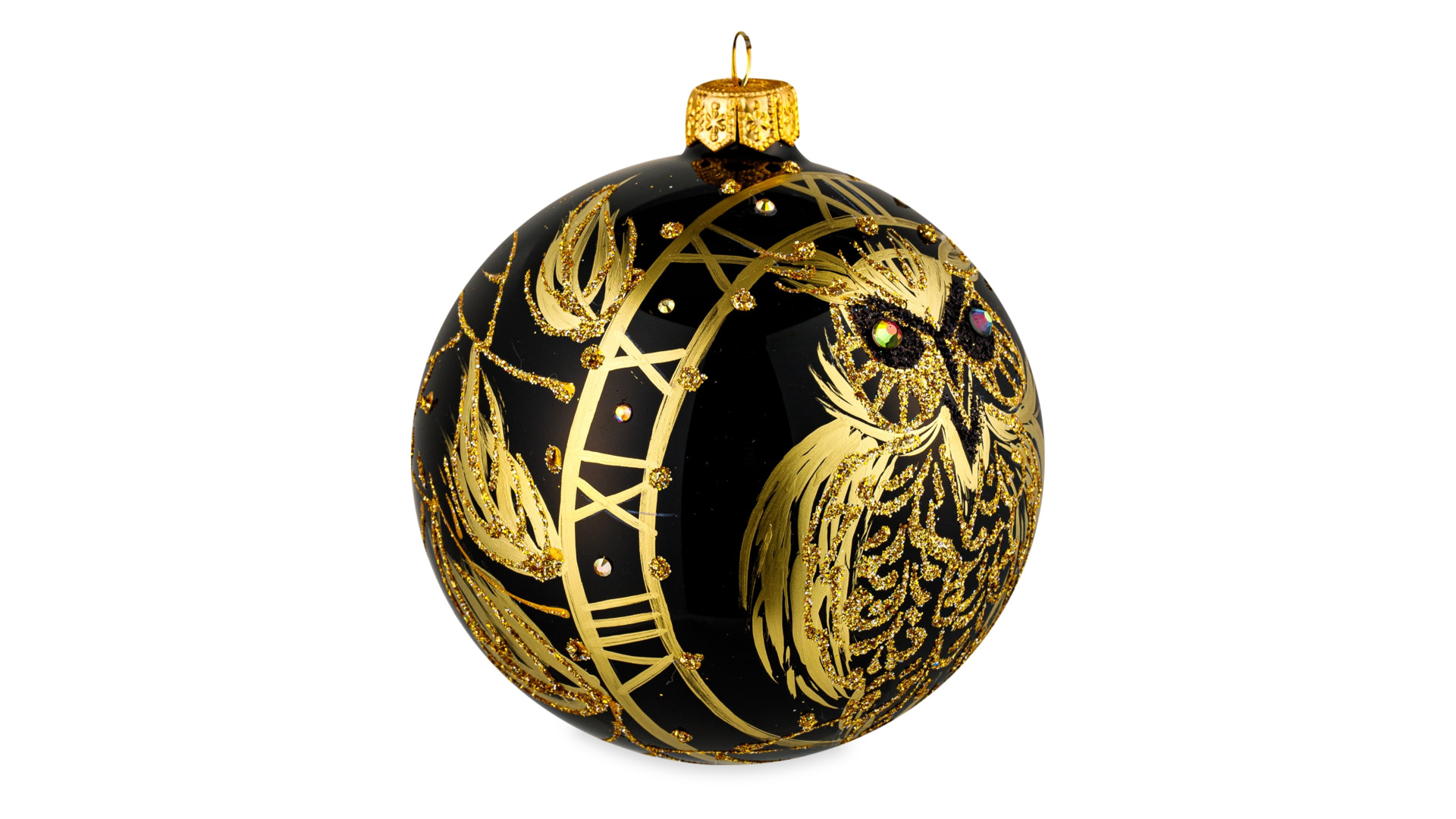 Игрушка елочная шар Bartosh Золотая коллекция №2 10 см, стекло, п/к ...